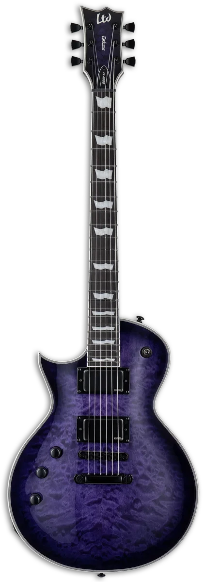 ESP LTD DELUXE ECLIPSE EC-1000 LEFT HANDED SEE THRU PURPLE SUNBURST ...