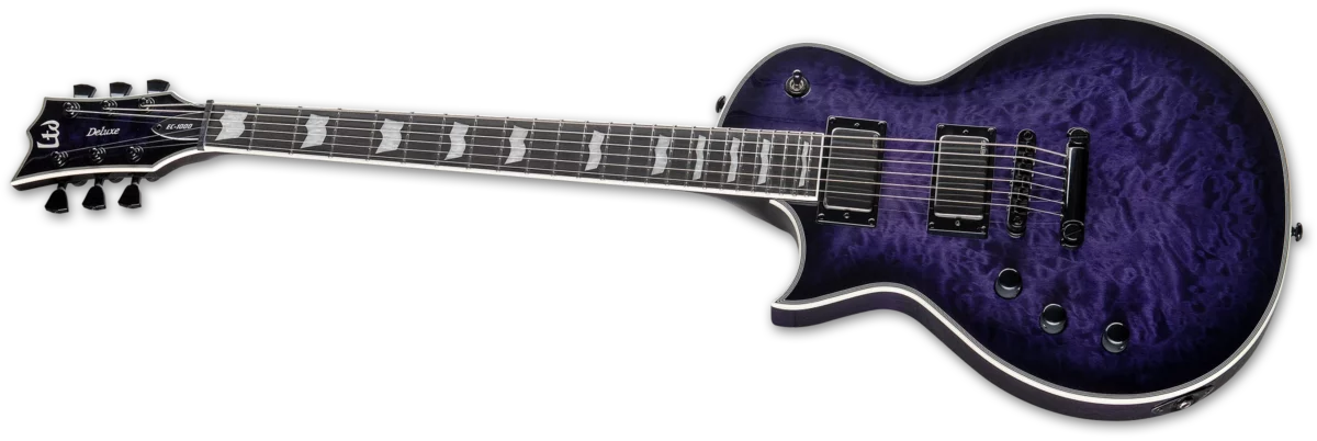 ESP LTD DELUXE ECLIPSE EC-1000 LEFT HANDED SEE THRU PURPLE SUNBURST ...